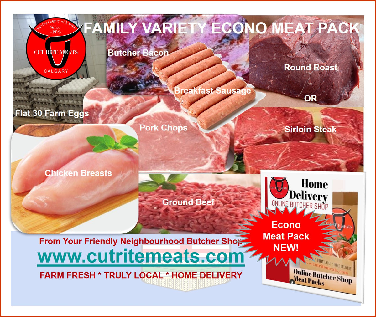 Butcher Box: $169.95 Family Variety Econo Meat Pack – Cut Rite Meats